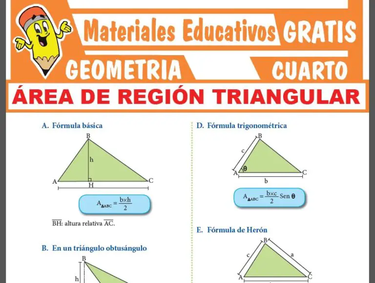 Área de Región Triangular para Cuarto Grado de Secundaria