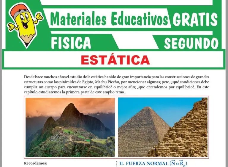 Conceptos Básicos de Estática para Segundo Grado de Secundaria