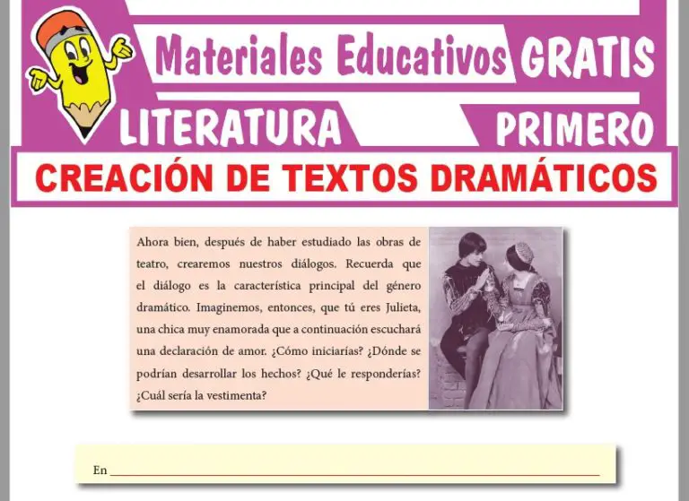 Creación de Textos Dramáticos para Primer Grado de Secundaria