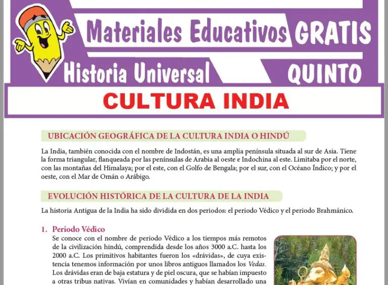 Cultura India para Quinto Grado de Secundaria ≫ GRATIS