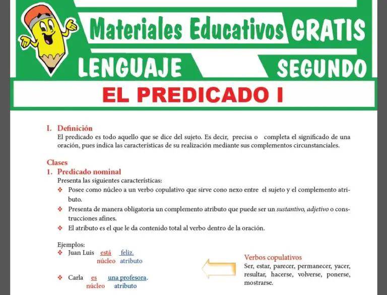 Definición y Clases de Predicados para Segundo Grado de Secundaria