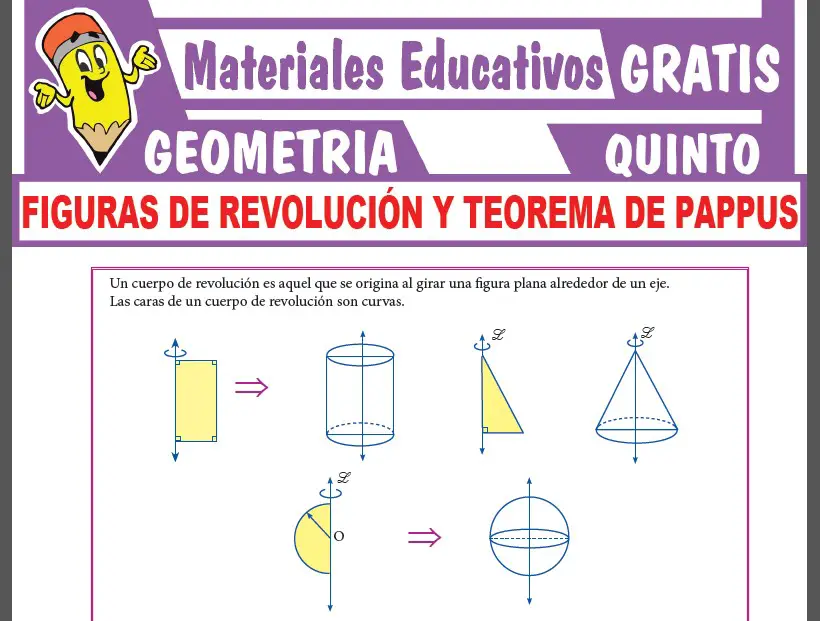Figuras de Revolución y Teorema de Pappus para Quinto Grado
