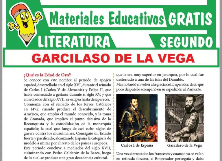 Garcilaso de la Vega para Segundo Grado de Secundaria ≫ GRATIS