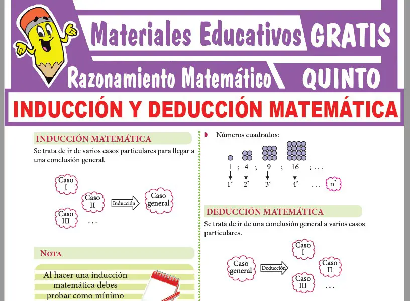 Inducción y Deducción Matemática para Quinto Grado de Secundaria
