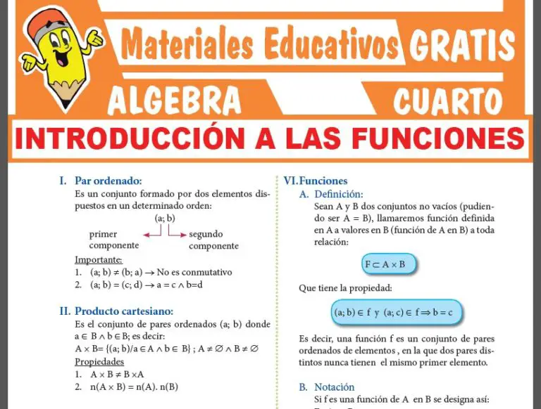 Introducción a las Funciones para Cuarto Grado de Secundaria
