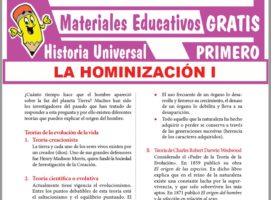 La Hominización I para Primer Grado de Secundaria ≫ GRATIS