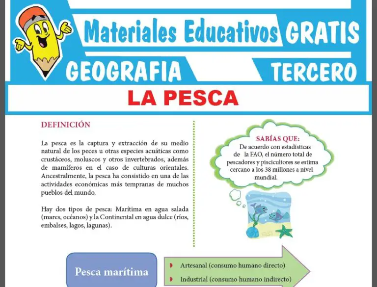 La Pesca para Tercer Grado de Secundaria ≫ Materiales Educativos