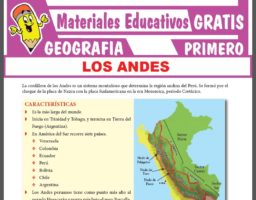 Los Andes para Primer Grado de Secundaria ≫ Fichas GRATIS