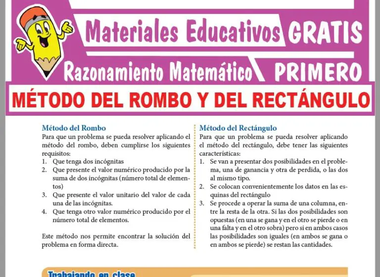Método del Rombo y del Rectángulo para Primer Grado de Secundaria