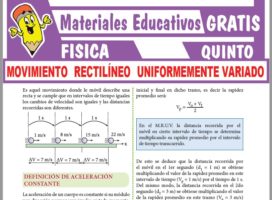 Movimiento Rectilíneo Uniformemente Variado para Quinto Grado