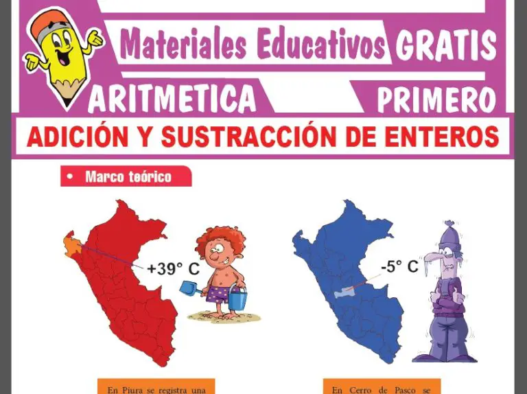 Adición y Sustracción de Enteros para Primer Grado de Secundaria