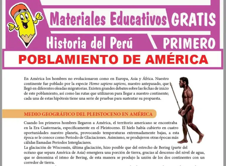 Poblamiento de América I para Primer Grado de Secundaria ≫ Materiales ...