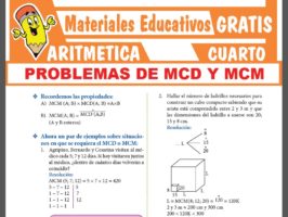 Problemas de MCD y MCM para Cuarto Grado de Secundaria - GRATIS