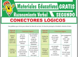 Práctica de Conectores Lógicos para Segundo Grado de Secundaria