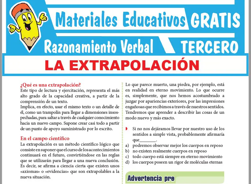 ¿Qué es una Extrapolación? para Tercer Grado de Secundaria ≫ GRATIS