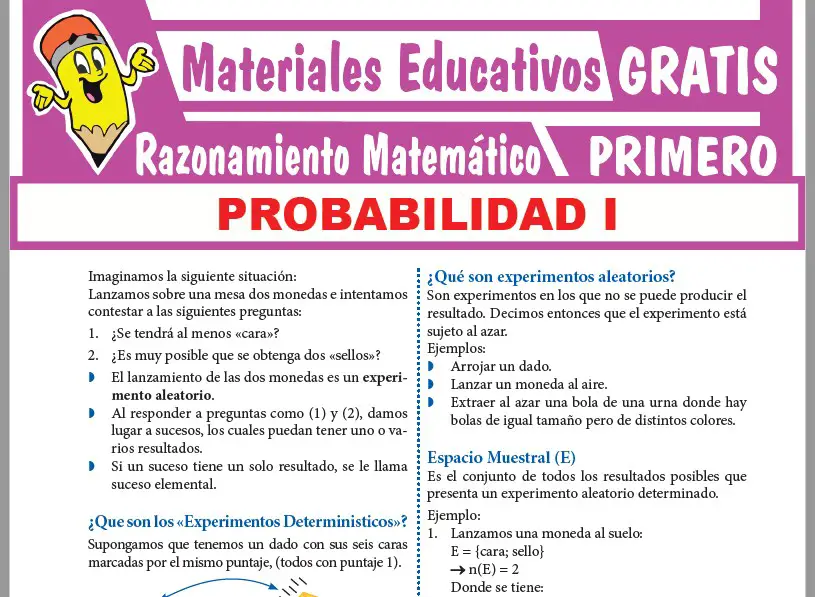¿Qué son Experimentos Aleatorios? para Primer Grado de Secundaria