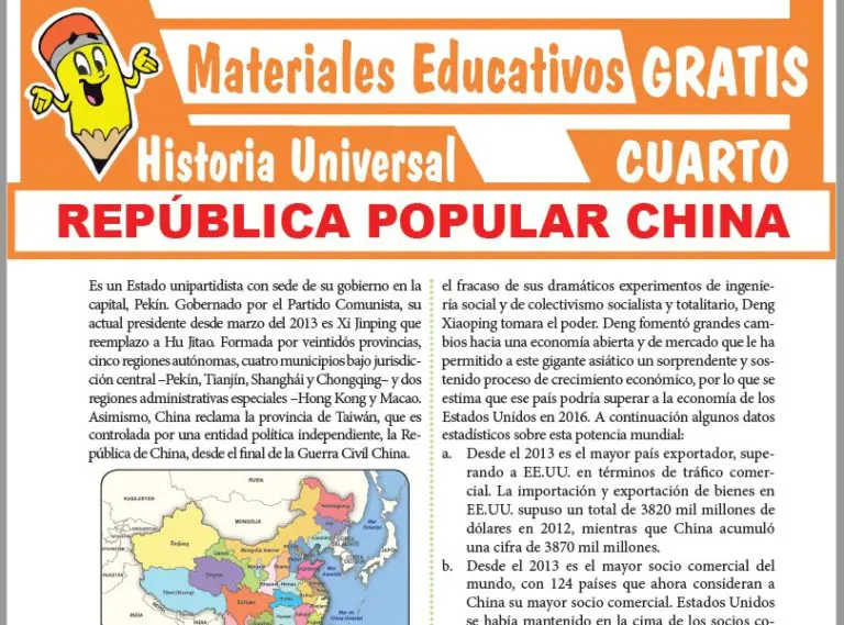 República Popular China para Cuarto Grado de Secundaria ≫ GRATIS