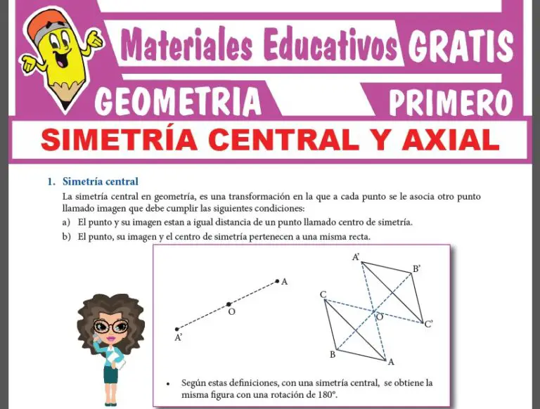 Simetría Central y Axial para Primer Grado de Secundaria Simetría Central y Axial para Primer Grado de Secundaria